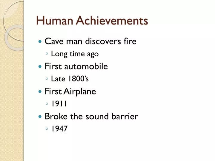 PPT - Human Achievements PowerPoint Presentation, free download - ID ...
