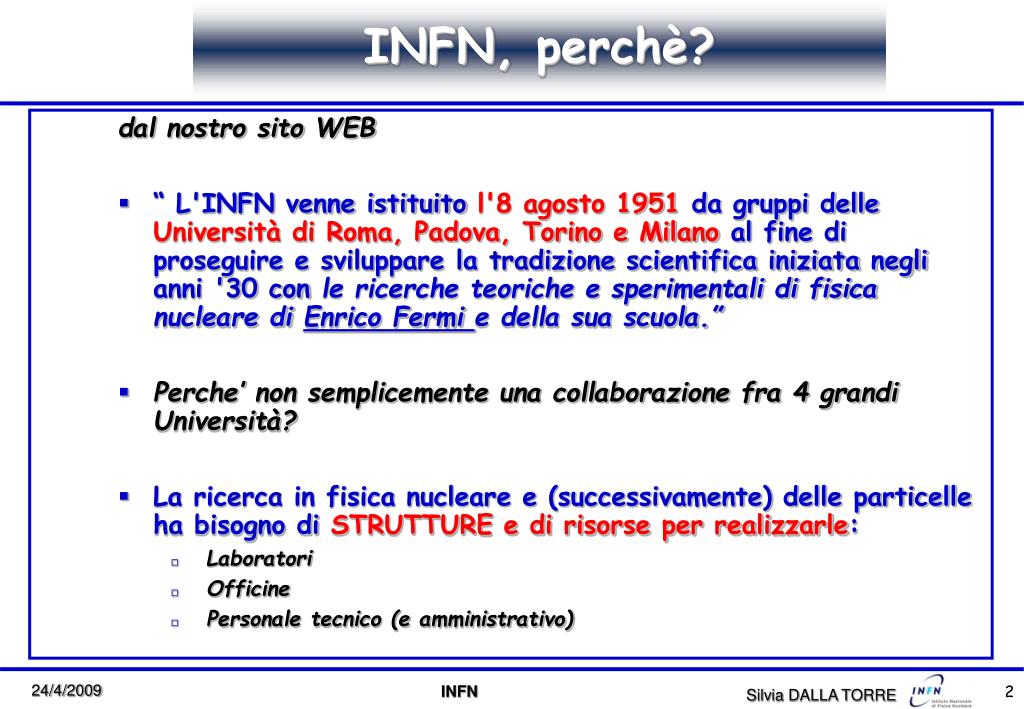 PPT - INFN: Istituto Nazionale di Fisica Nucleare PowerPoint ...