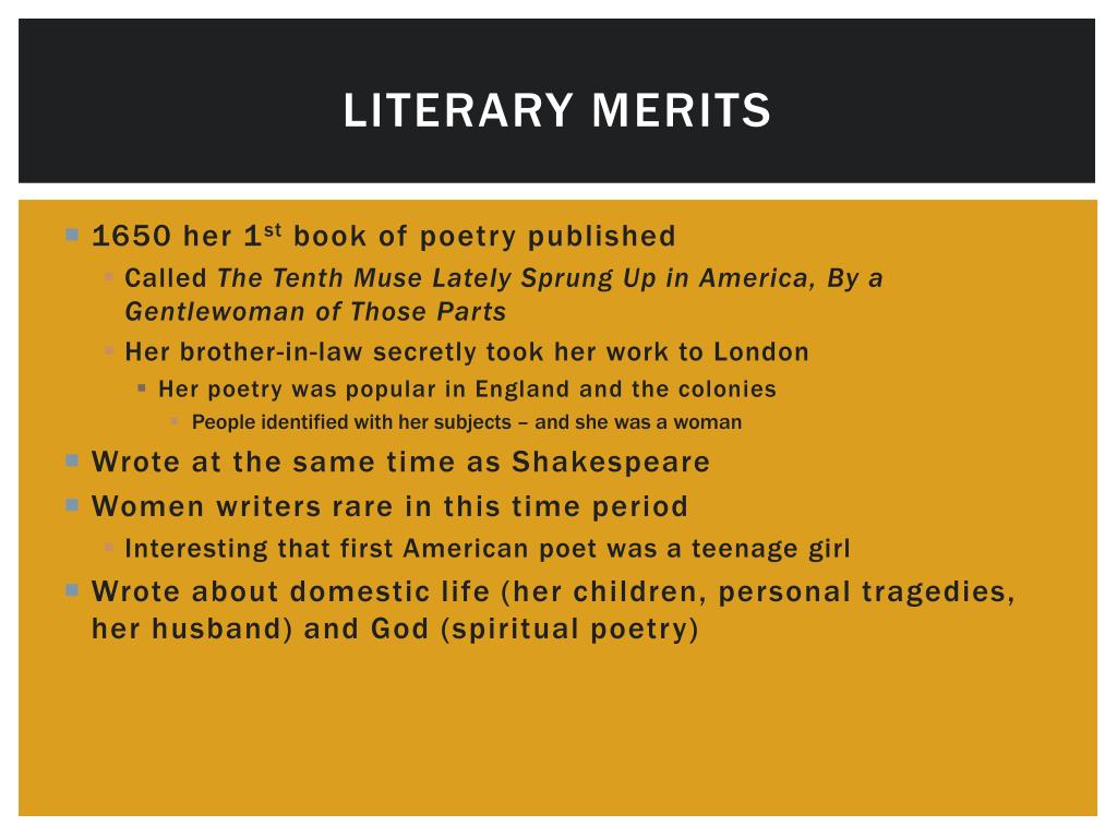 PPT - Anne Bradstreet 1 st American Poet PowerPoint Presentation, free ...