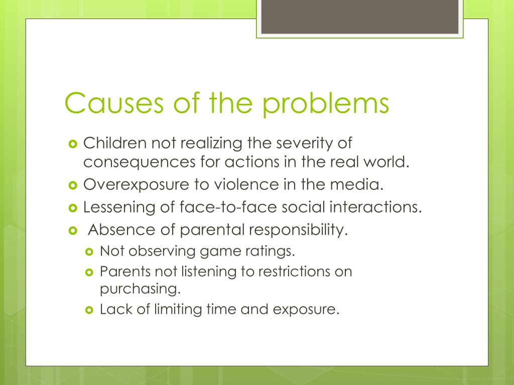 PPT - Gamer Generation: The Ill Effects of Violent Video Games on Today ...