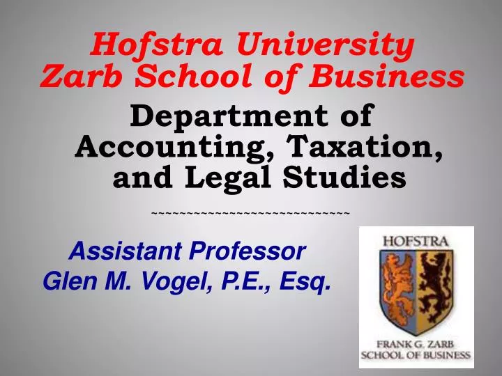 PPT - Hofstra University Zarb School of Business PowerPoint Presentation - ID:2432170