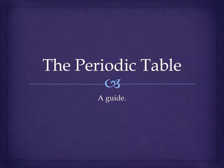 PPT - The Periodic Table PowerPoint Presentation, free download - ID ...