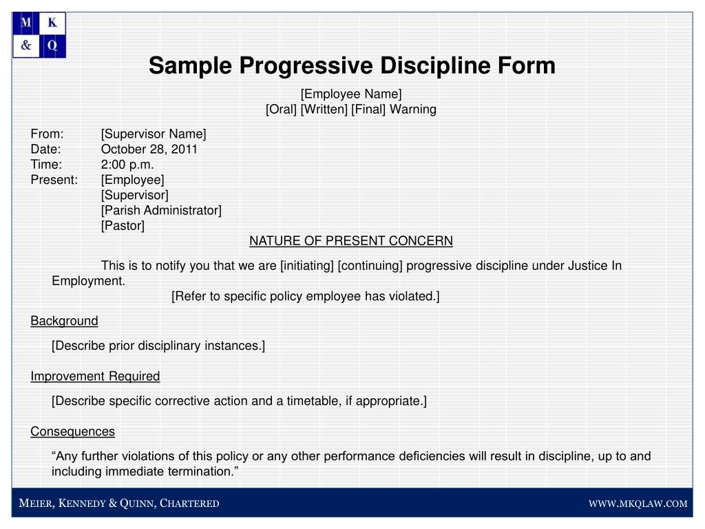 PPT - Progressive Discipline Procedures Under Justice In Employment ...