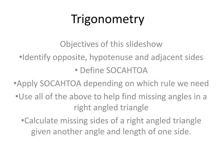 PPT - Trigonometry PowerPoint Presentation, free download - ID:2433042