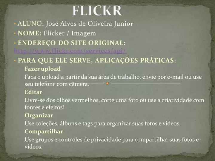 PPT - FLICKR PowerPoint Presentation, free download - ID:2433116