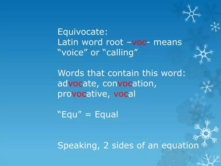 PPT - Definition of Equivocate PowerPoint Presentation, free download - ID:2433343