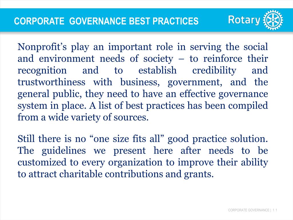 PPT - CORPORATE GOVERNANCE In Nonprofit Organizations PowerPoint ...