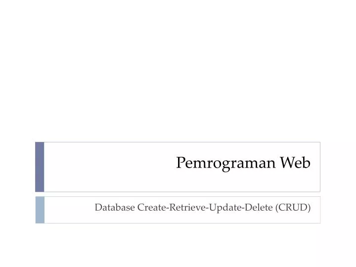 PPT - Pemrograman Web PowerPoint Presentation, free download - ID:2433725