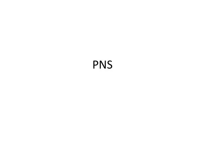 PPT - PNS PowerPoint Presentation, free download - ID:2433737