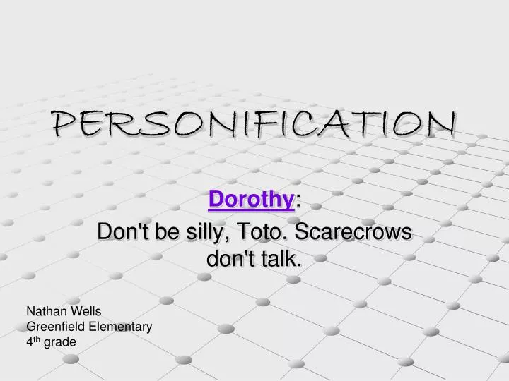 PPT - PERSONIFICATION PowerPoint Presentation, free download - ID:2433831