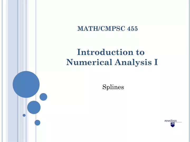 PPT - Introduction to Numerical Analysis I PowerPoint Presentation ...