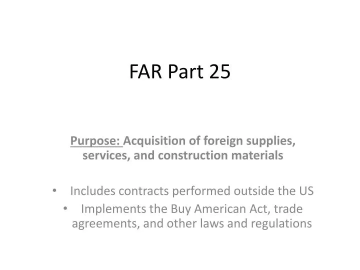 PPT - FAR Part 25 PowerPoint Presentation, free download - ID:2433937
