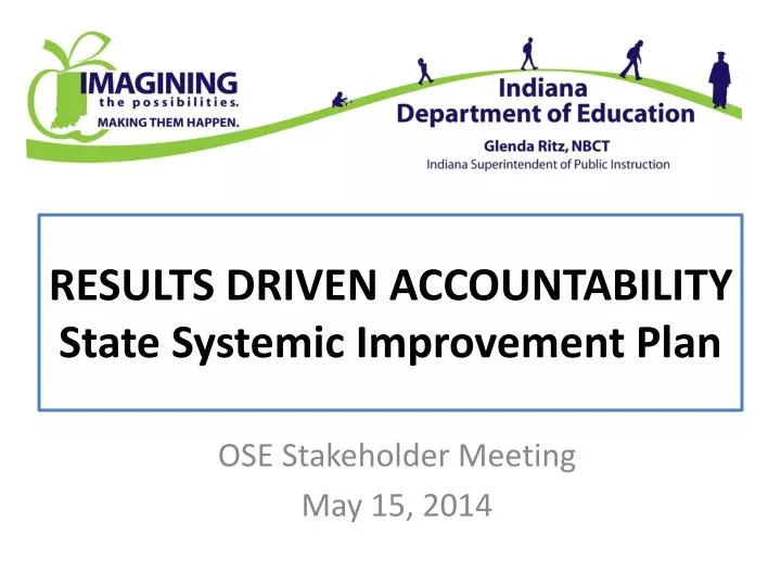 PPT - RESULTS DRIVEN ACCOUNTABILITY State Systemic Improvement Plan ...