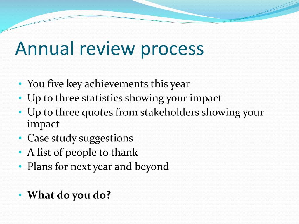 PPT - Inject life into your annual review Charity Writing and ...