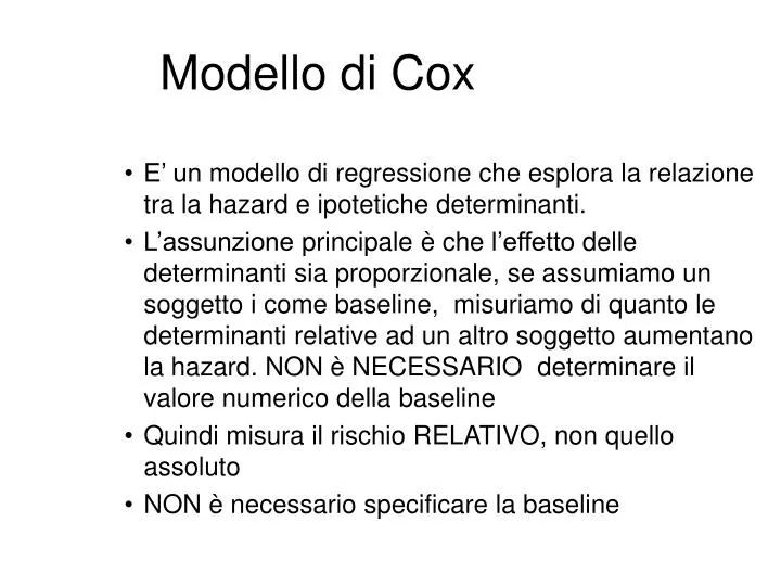 PPT - Modello di Cox PowerPoint Presentation, free download - ID:2434946