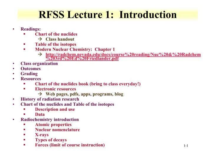 PPT - RFSS Lecture 1: Introduction PowerPoint Presentation, free ...