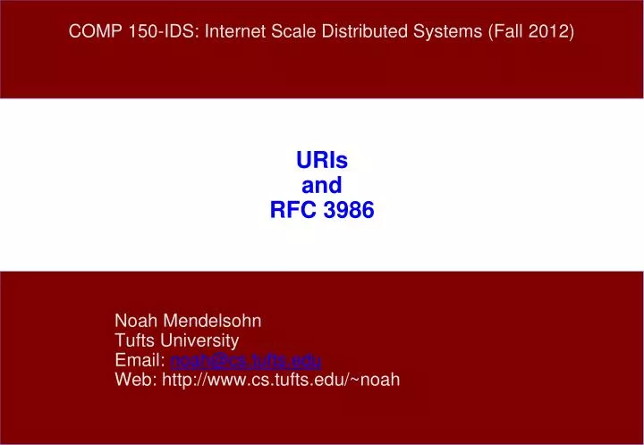 PPT - URIs and RFC 3986 PowerPoint Presentation, free download - ID:2435854