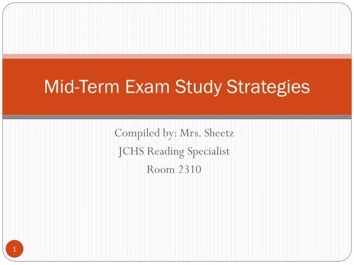 PPT - Mid-Term Exam Study Strategies PowerPoint Presentation, free ...