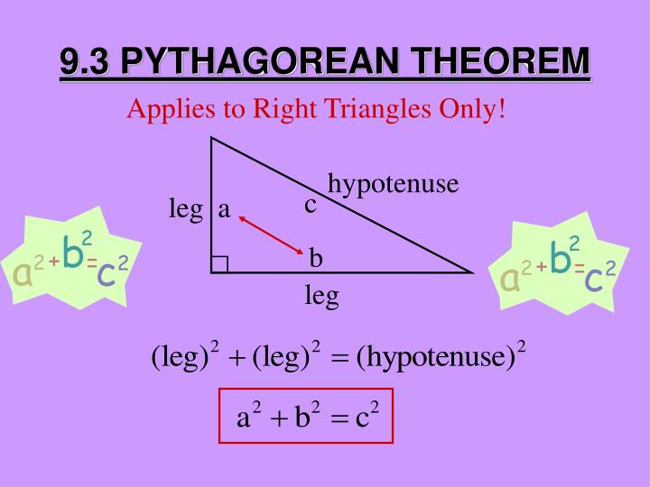 PPT - 4.9 Pythagorean Theorem PowerPoint Presentation - ID:2435965 PPT - 4.9 Pythagorean Theorem PowerPoint Presentation - ID:2435965