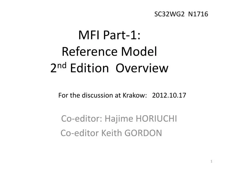 PPT - MFI Part-1: Reference Model 2 nd Edition Overview PowerPoint ...