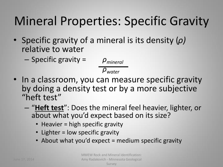 Specific Gravity Of Rock