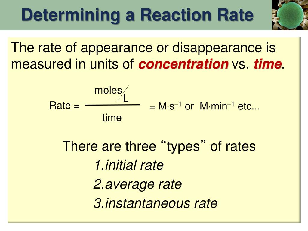 PPT - Chapter 15 Chemical Kinetics: The Rates of Chemical Reactions ...