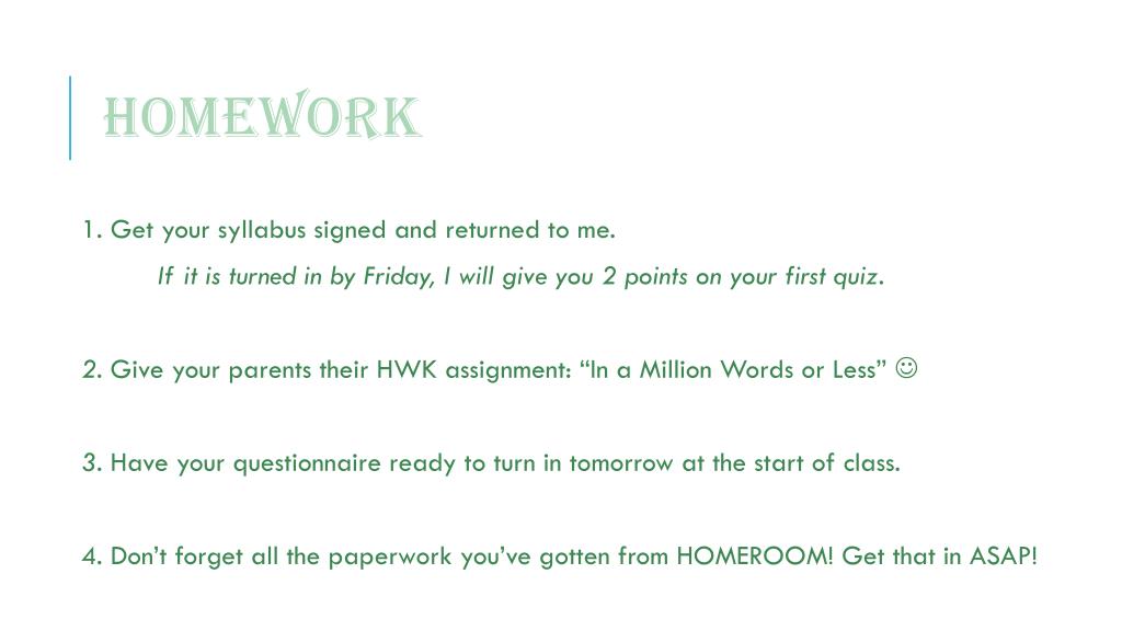 PPT - Sophomore Year Preparations and Novel List - English 10 Class ...