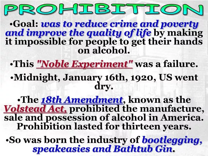 PPT - PROHIBITION PowerPoint Presentation, free download - ID:2437384