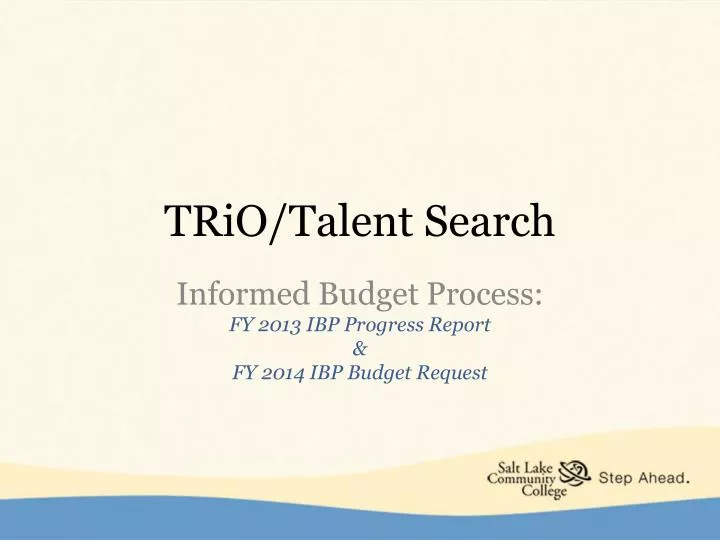 PPT - TRiO /Talent Search PowerPoint Presentation, free download - ID ...