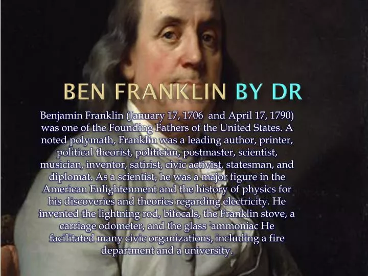 PPT - Ben Franklin By DR PowerPoint Presentation, free download - ID ...