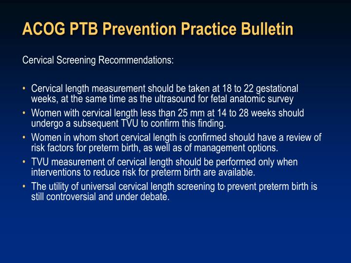 Ppt Cervical Length Screening In Obstetrics Powerpoint Presentation
