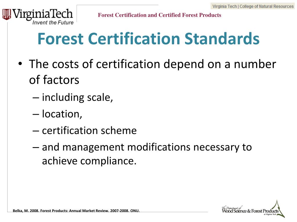 PPT - Forest Certification: Economic Impact of Certified Forest ...
