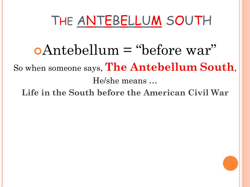 PPT - Life in the Southern United States: 1820-1860 PowerPoint ...