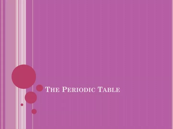 PPT - The Periodic Table PowerPoint Presentation, free download - ID ...