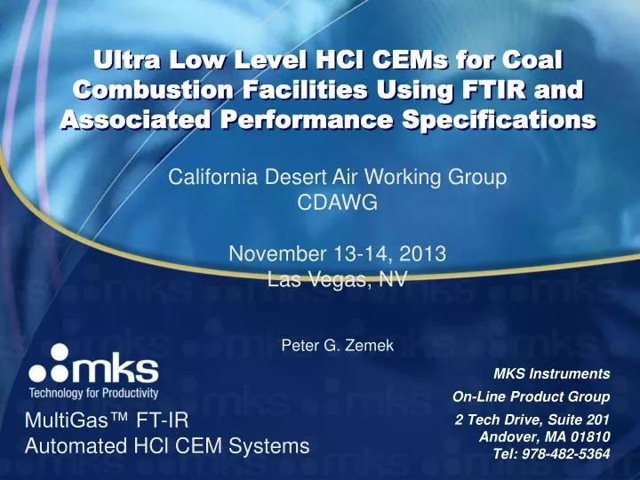 PPT - MKS Instruments On-Line Product Group 2 Tech Drive, Suite 201 ...