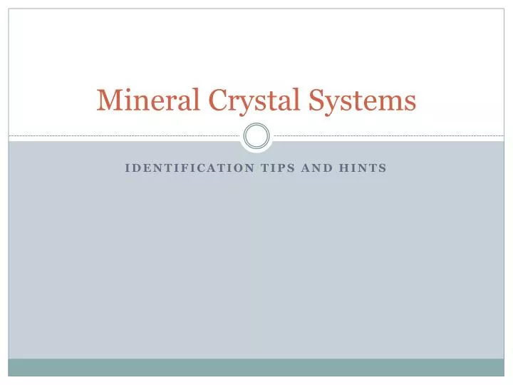 PPT - Mineral Crystal Systems PowerPoint Presentation, free download ...