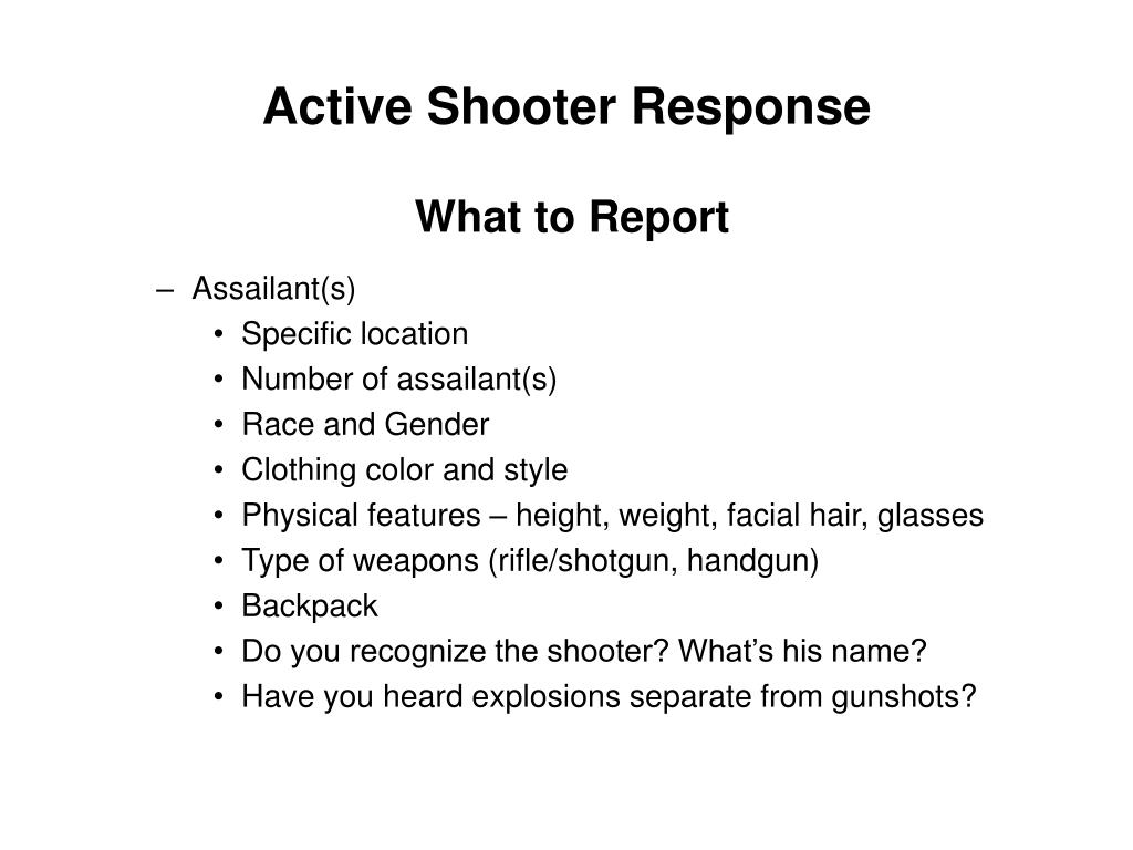 PPT - Active Shooter Incidents The Community Response Chief Joel ...