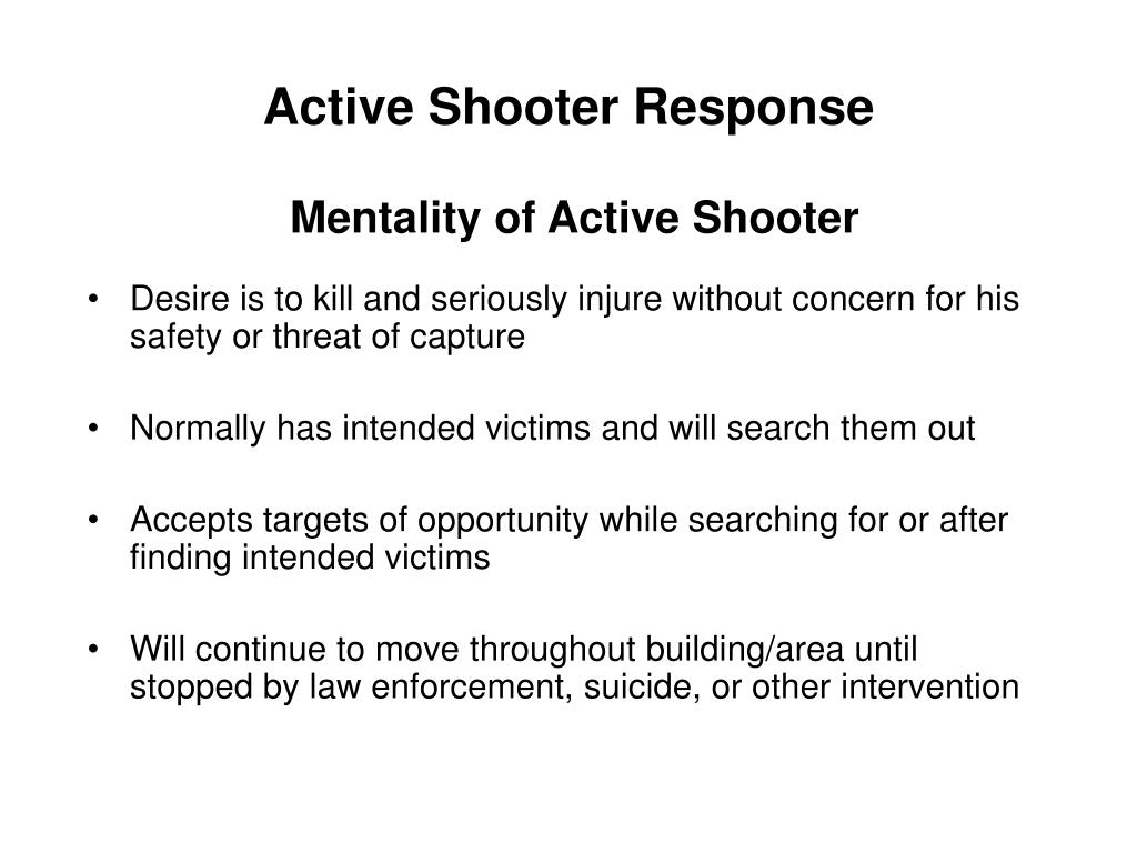 PPT - Active Shooter Incidents The Community Response Chief Joel ...