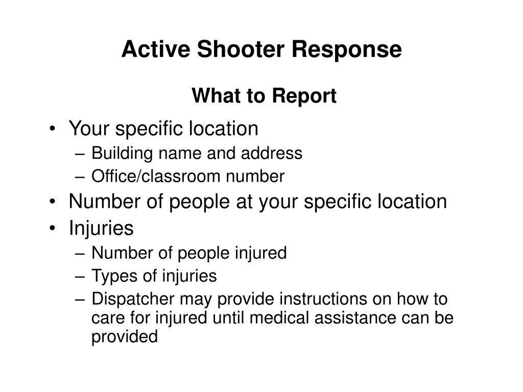 PPT - Active Shooter Incidents The Community Response Chief Joel ...