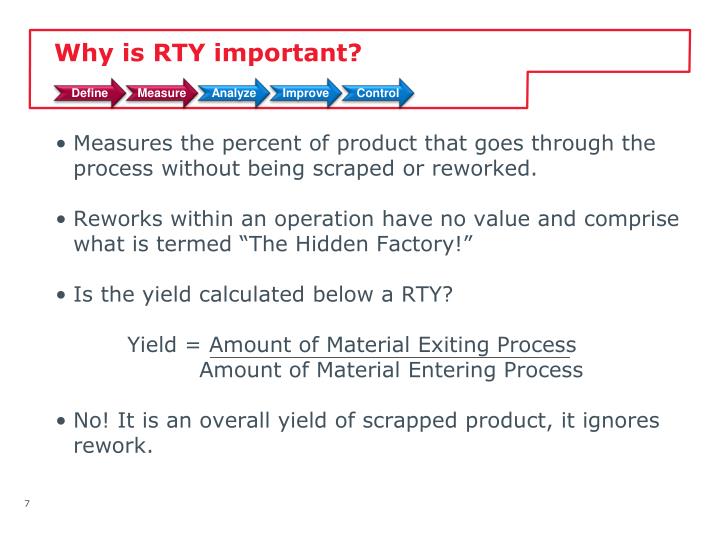 PPT - Rolled Throughput Yield (RTY) Six Sigma Black Belt Presentation ...
