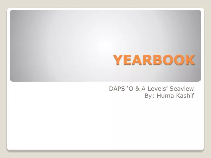 PPT - YEARBOOK PowerPoint Presentation, free download - ID:2442354