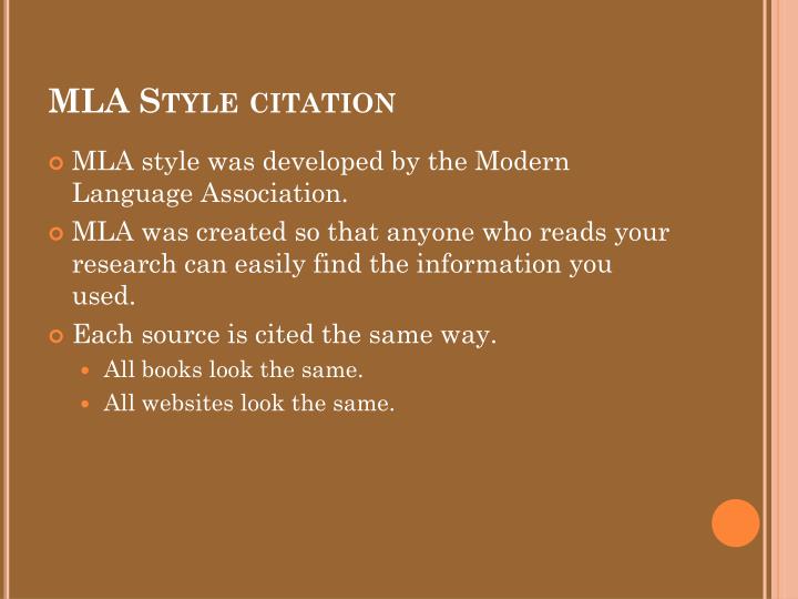 PPT - MLA Style Citations PowerPoint Presentation - ID:2442365