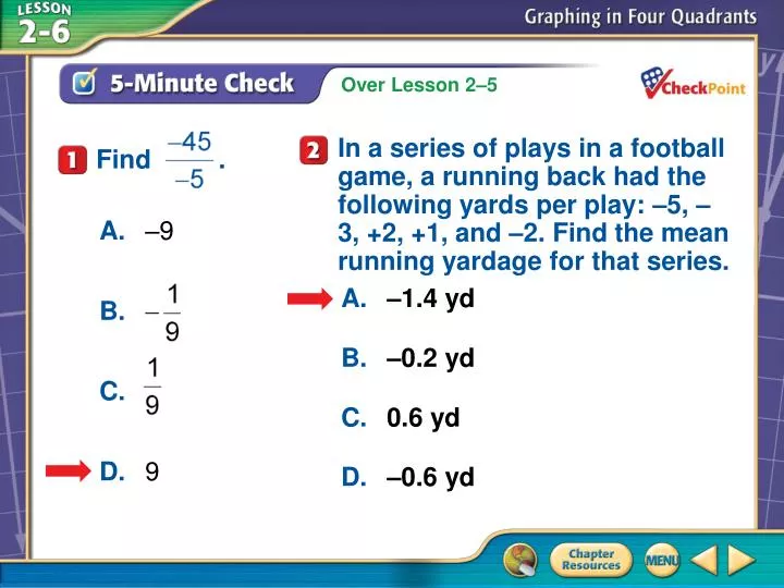 PPT - 5-Minute Check 1 PowerPoint Presentation, free download - ID:2442623
