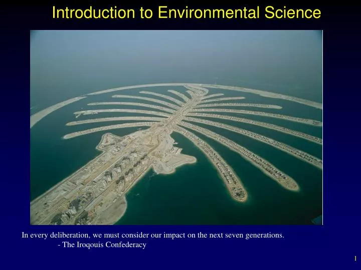 PPT - Introduction to Environmental Science PowerPoint Presentation ...