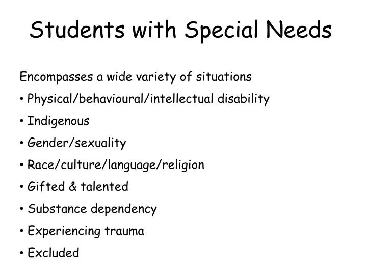 PPT - Students with Special Needs PowerPoint Presentation, free ...