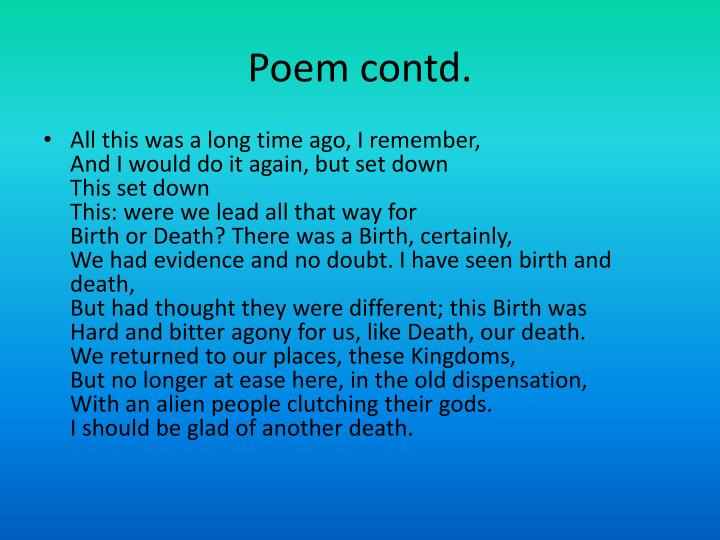 PPT - ‘The Journey of the magi’ By, T.S. Eliot PowerPoint Presentation ...