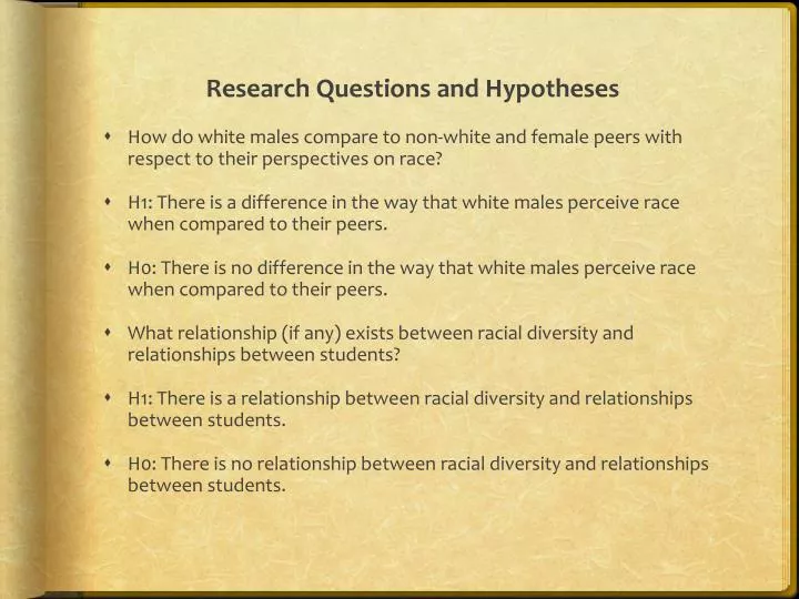 PPT - Research Questions and Hypotheses PowerPoint Presentation, free ...