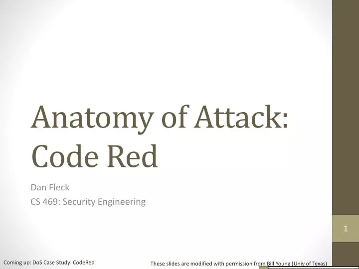PPT - Anatomy of Attack: Code Red PowerPoint Presentation, free ...