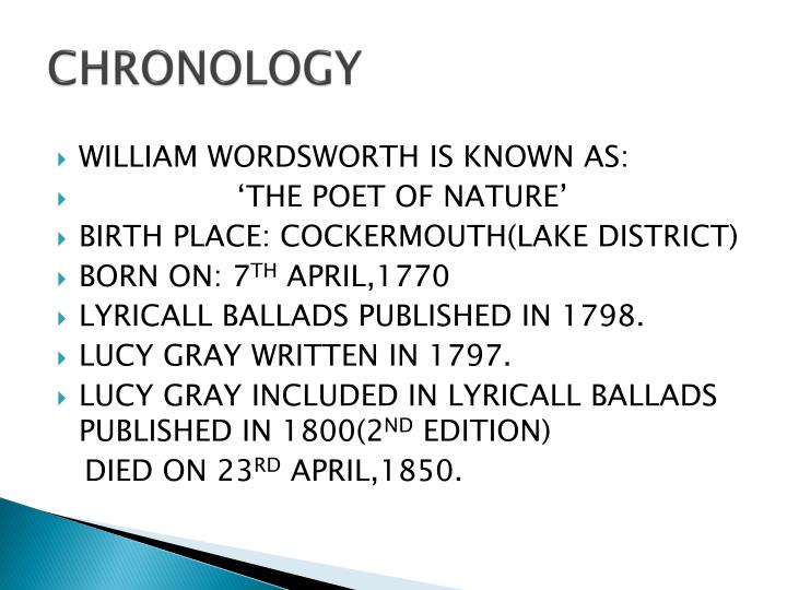 PPT - WILLIAM WORDSWORTH WRITES: PowerPoint Presentation - ID:2444467