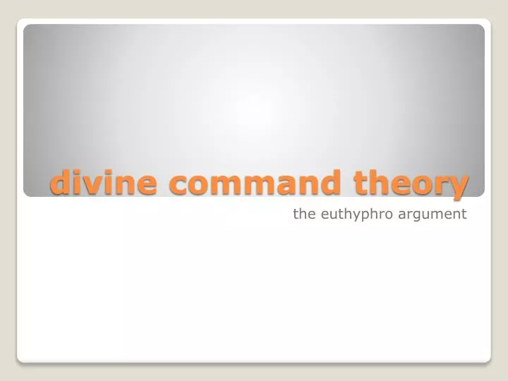 PPT - divine command theory PowerPoint Presentation, free download - ID ...